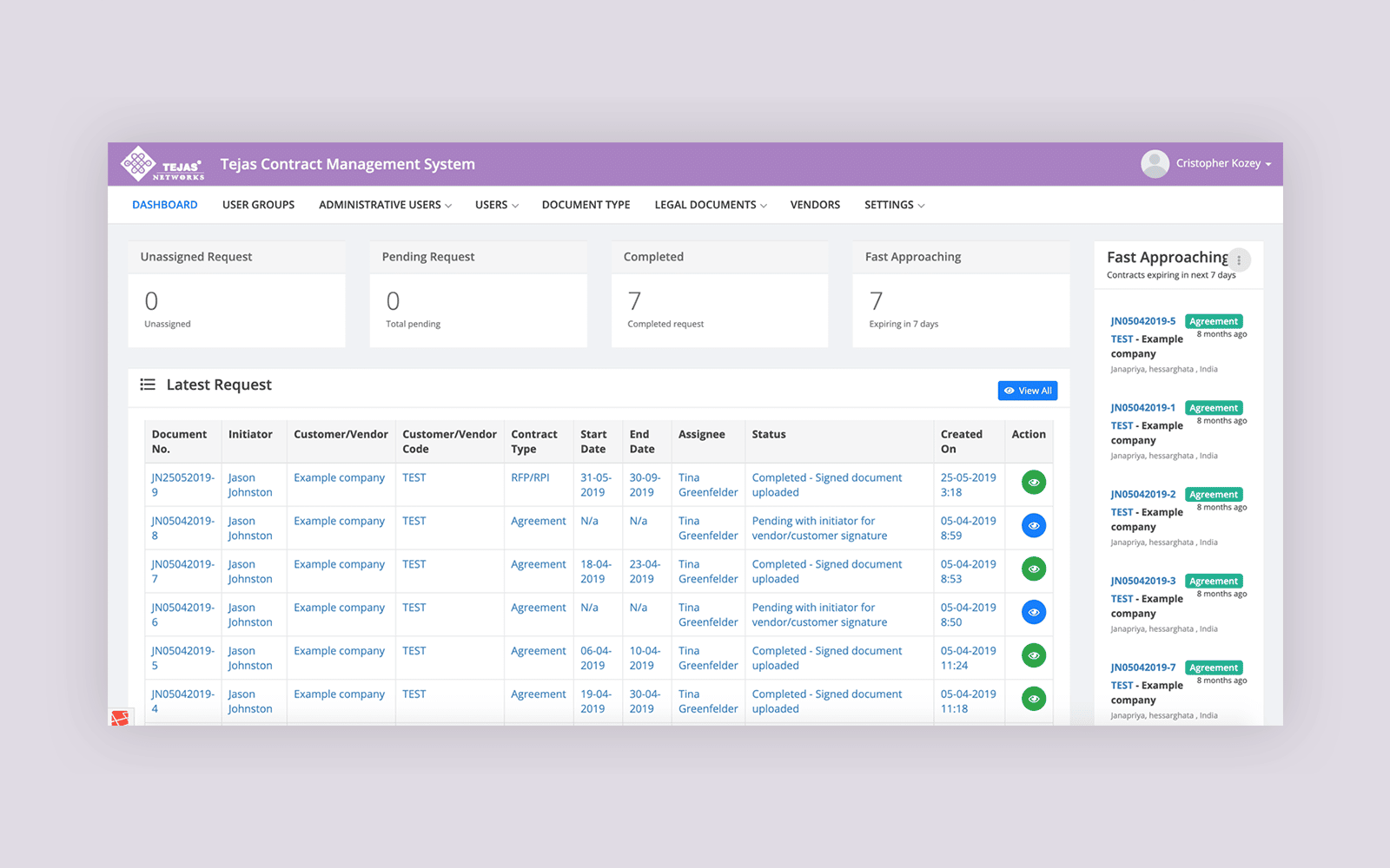 Contract Management System - LeadAdvisors